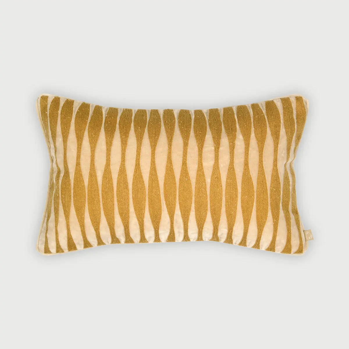Ripple Peach Oblong Cushion Cover | Premium Home Textiles in India