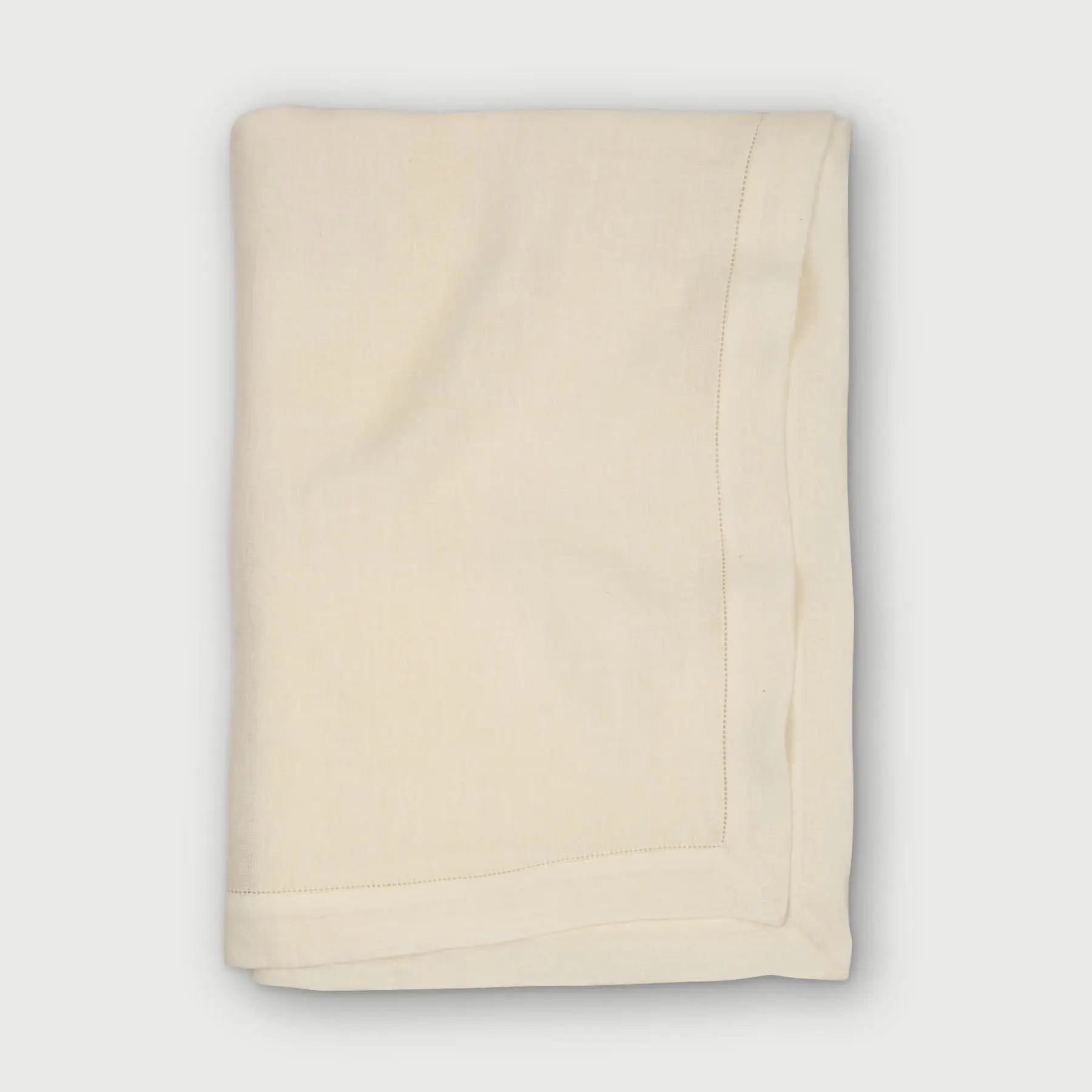 Ivory Linen Table Cover | Premium Home Textiles in India