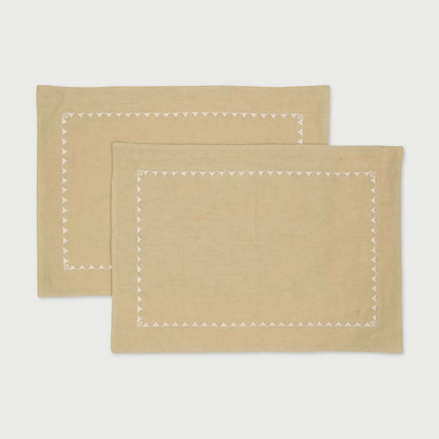 Mirage Sand Linen Table Mats-Set of 2 | Premium Home Textiles in India